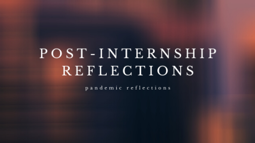 Post-Internship Reflections - St Timothy Presbyterian Church