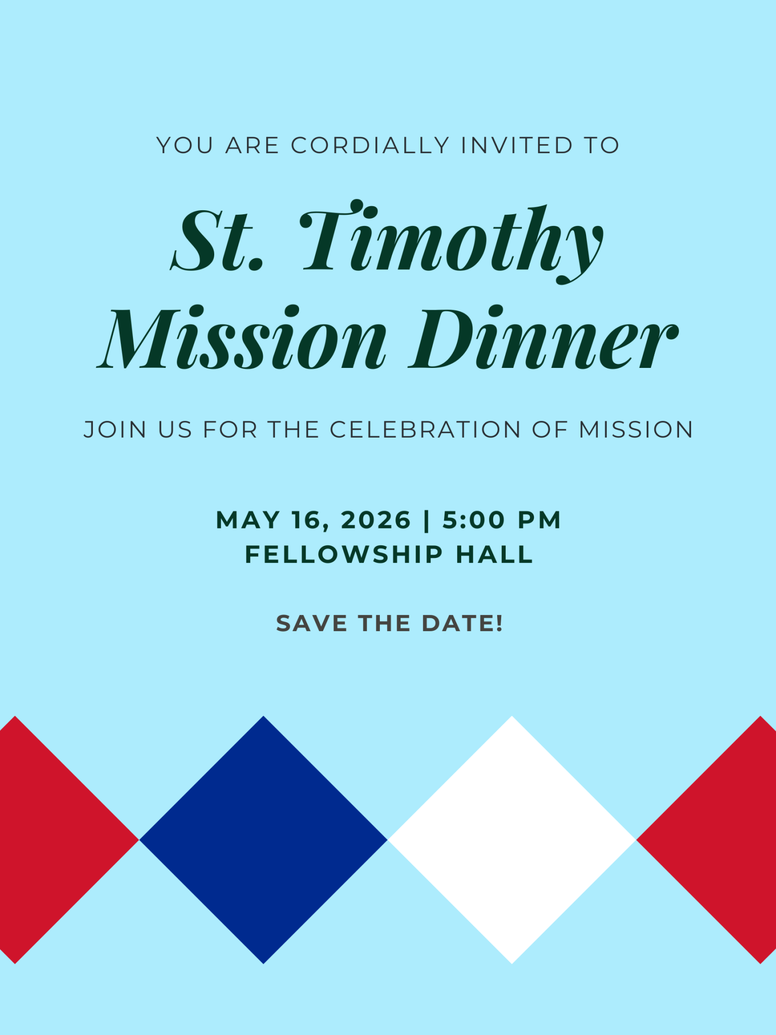 Sunday Announcements - March 22, 2026 - St Timothy Presbyterian Church